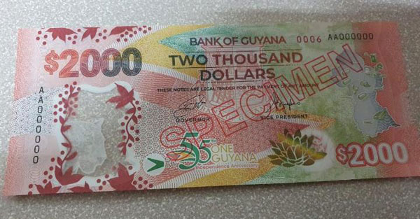 $2,000 note goes into circulation today - Kaieteur News