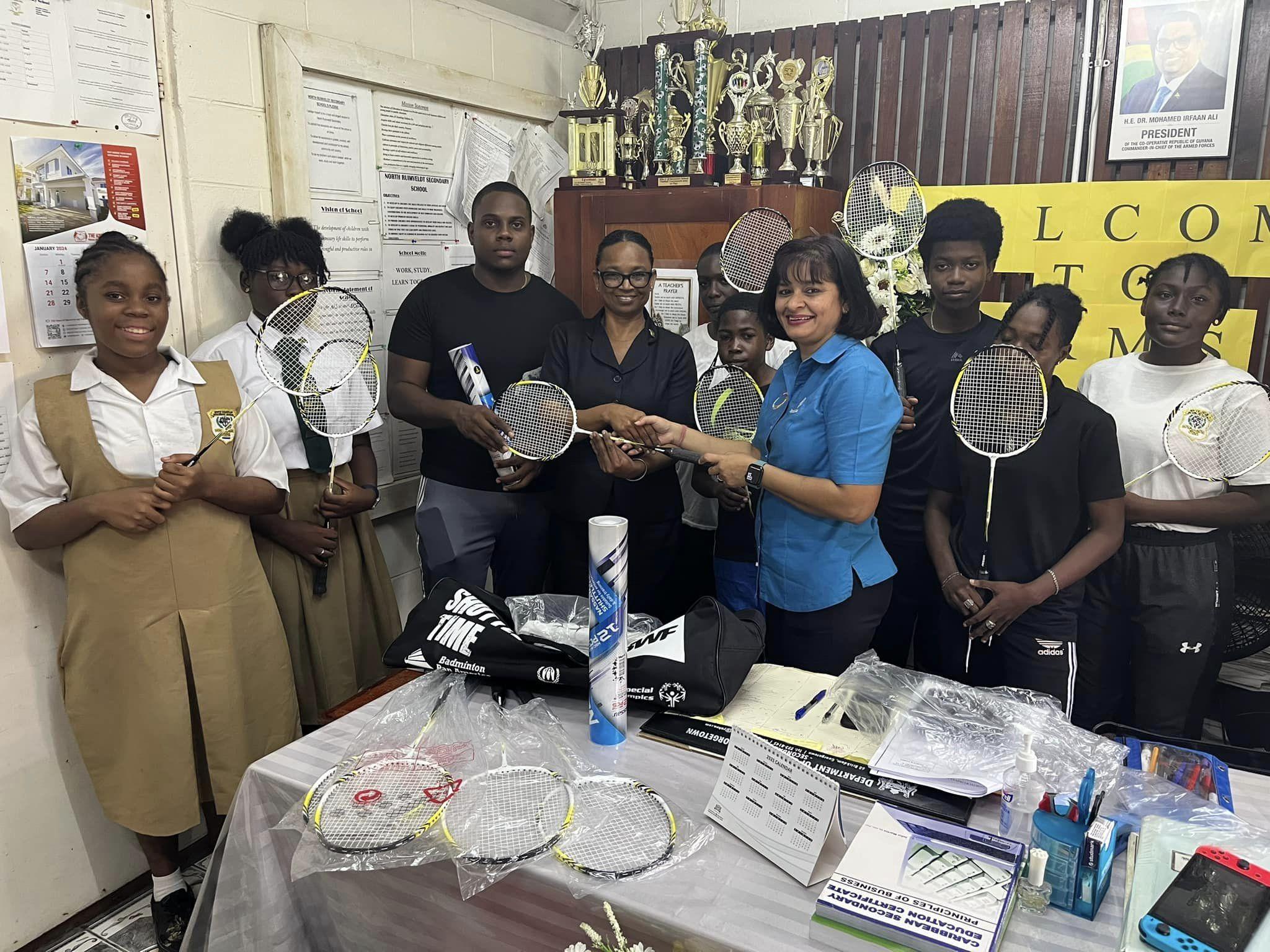 NRSS welcomes new sporting equipment donated by GBA and GHB - Kaieteur News